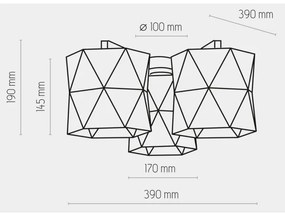 Přisazený lustr SIRO 3xE27/15W/230V bílá/stříbrná