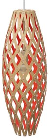 david trubridge Hinaki závěsná lampa 50 cm bambusově červená