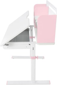 Rostoucí psací stůl SMART - růžová / bílá