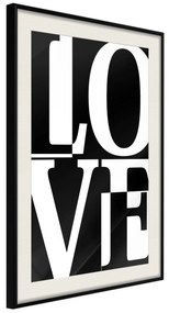 Artgeist Plakát pro lásku vše Velikosti (šířkaxvýška): 20x30, Finální vzhled: Černý rám s paspartou