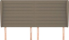 Čelo postele typu ušák taupe 163x23x118/128 cm textil 3118106