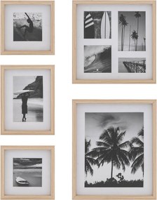 Sada rámečků na fotografie barva dub ERIN, 5 rámečků různých velikostí