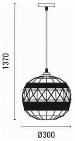 Lustr na lanku HELIOS 1xE27/15W/230V béžová