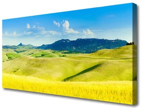 Obraz na plátně Vesnice Hory Krajina 100x50 cm