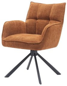 Designová otočná židle Callahan skořicová