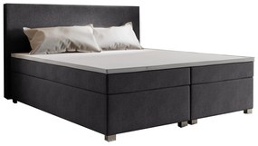Manželská postel Boxspring 160 cm Simon Comfort (tmavě šedá) (s matrací, bez úložného prostoru). 1056327