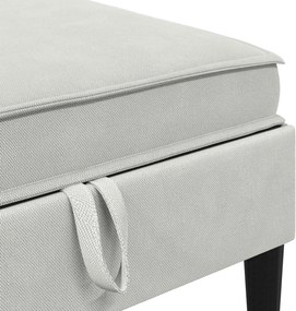 Sada nábytku do obývacího pokoje 5 ks Světle šedá Textil 3413801