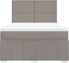 Box spring postel s matrací taupe 140x190 cm textil 3291660