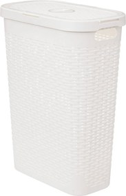 Vysoký koš na prádlo, 40 l, bílý