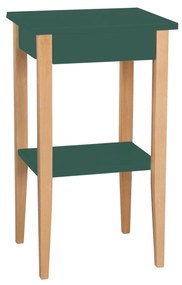 Noční stolek Taloumne, 40x35x70 cm, mořská zelená/přírodní