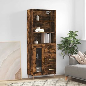 Skříň highboard kouřový dub 69,5 x 34 x 180 cm kompozitní dřevo,  3189498