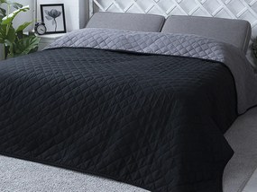 XPOSE® Přehoz na postel EVITA DUO – tmavě šedý/černý 220x240 cm