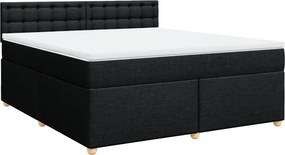 Box spring postel s matrací černá 180x200 cm textil 3289075