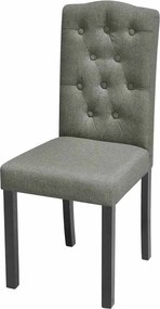 Jídelní židle 2 ks šedé textil 242223