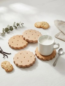 Sinsay - Dřevěné podtácky 4 pack - jantarová