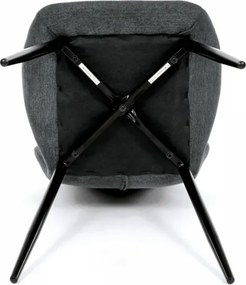 Jídelní židle šedá látka černé kovové nohy CT-285 GREY2