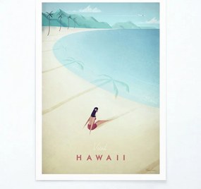 Plakát Travelposter Hawaii, 30 x 40 cm