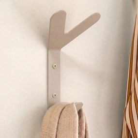 Taupe nástěnný ocelový háček Frondo – Spinder Design