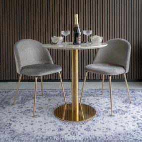 House Nordic Kulatý jídelní stůl BOLZANO zlatý 70cm