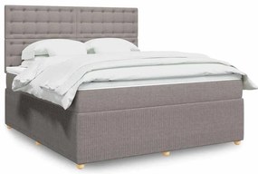 Box spring postel s matrací taupe 180x200 cm textil 3292153