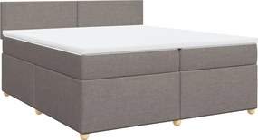Box spring postel s matrací taupe 200x200 cm textil 3286784