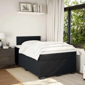 Box spring postel s matrací černá 120 x 190 cm samet 3288554