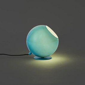 Retro stolní lampa modrá se sklem - Mabel