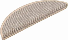 Schodové rohože 15 ks 56 x 17 x 3 cm stříbrné, půlkulaté 326895
