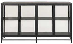 Černá kovová vitrína 152x86 cm Seaford - Actona