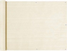 Balkonová zástěna krémová 90 x 400 cm HDPE 310925