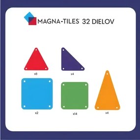 MAGNA-TILES Magnetická stavebnice / 32 dílů / kompatibilní s dalšími s