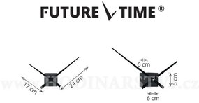 Designové nástěnné nalepovací hodiny Future Time FT3000BK Cubic black