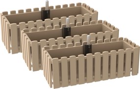 Parkside® Sada samozavlažovacích truhlíků Kensington, 50 cm, 3dílná