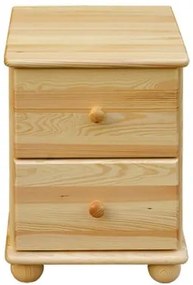 Vomaks unit, s.r.o. Noční stolek masiv borovice se zásuvkami DOROTA Barva: surové dřevo, Hloubka: 42 cm