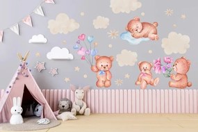 Nálepka země medvídků do dětského pokoje 100 x 200 cm