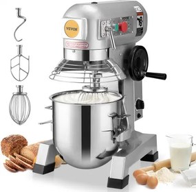 Komerční mixér na jídlo 18,7 l 3-rychlostní stojanový mixér na těsto 1100 W