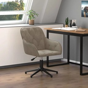 vidaXL Otočná kancelářská židle samet [344863] Barva: Hnědá