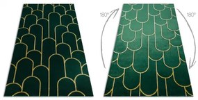 koberec EMERALD výhradní 1021 glamour, stylový art deco, lahvově zel velikost 160x220 cm | krásné koberce cz
