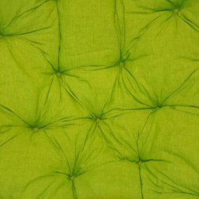 Ratanový papasan tmavý, průměr 115 cm - polstr světle zelený melír