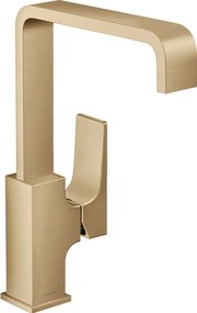 Hansgrohe Metropol, umyvadlová baterie 230 s výpustí Push-Open, kartáčovaný bronz, 32511140