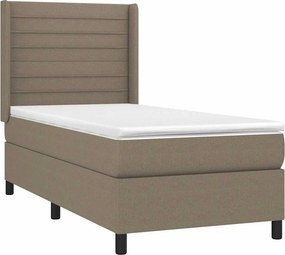 Box spring postel s matrací taupe 90x190 cm textil 3131477