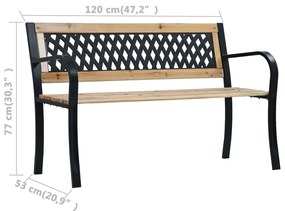 vidaXL Marketos Zahradní lavice 120 cm dřevo