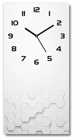 Wallmuralia Nástěnné hodiny tiché Šestiúhelníky pozadí 30x60 cm
