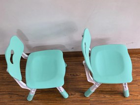 AIYAPLAY dětská židle k psacímu stolu, 2kusová sada, výškově nastavitelná 26-30 cm, ergonomické opěradlo, bez područek pro 1,5–8 let, zelená