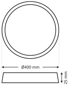 LED Stropní svítidlo LED/32W/230V 3000/4000/6500K pr. 40 cm béžová