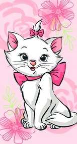 Jerry Fabrics Osuška Marie Cat Pink Flower 70x140 cm
