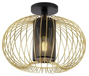 Designová stropní lampa zlatá s černou - Marnie