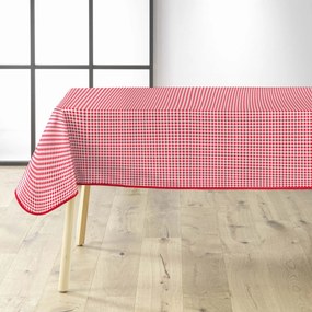 Obdélníkový ubrus s červenou kostkou MINI VICHY ROUGE, 140 x 240 cm