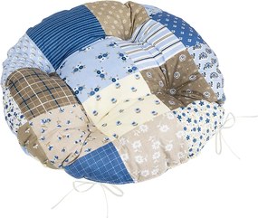 Bellatex Sedák Adéla prošívaný kulatý Modrá 40 cm, (průměr)