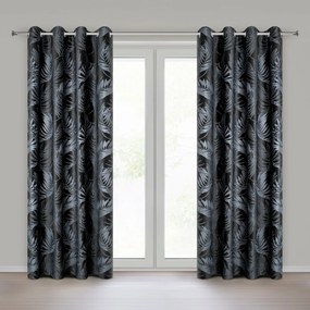 ZATEMŇOVACÍ ZÁVĚS NA KROUŽCÍCH VERA 140X250 CM LISTY